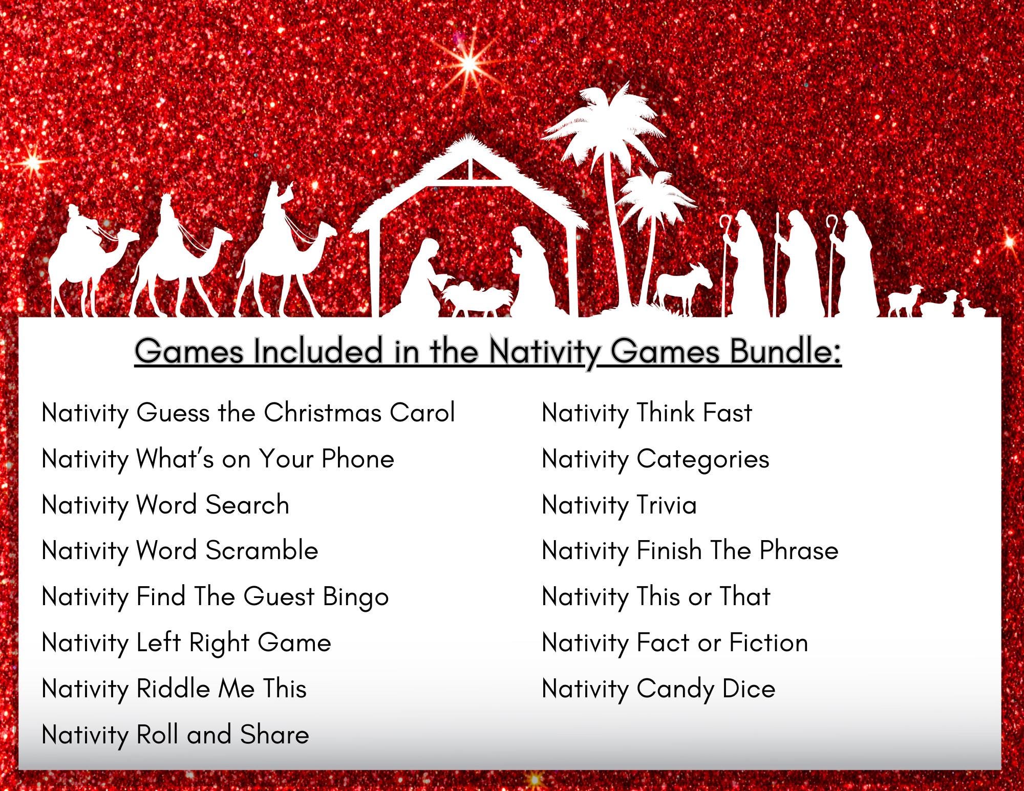 Christian Christmas Games Bundle, Nativity Games, Bible Christmas Games ...