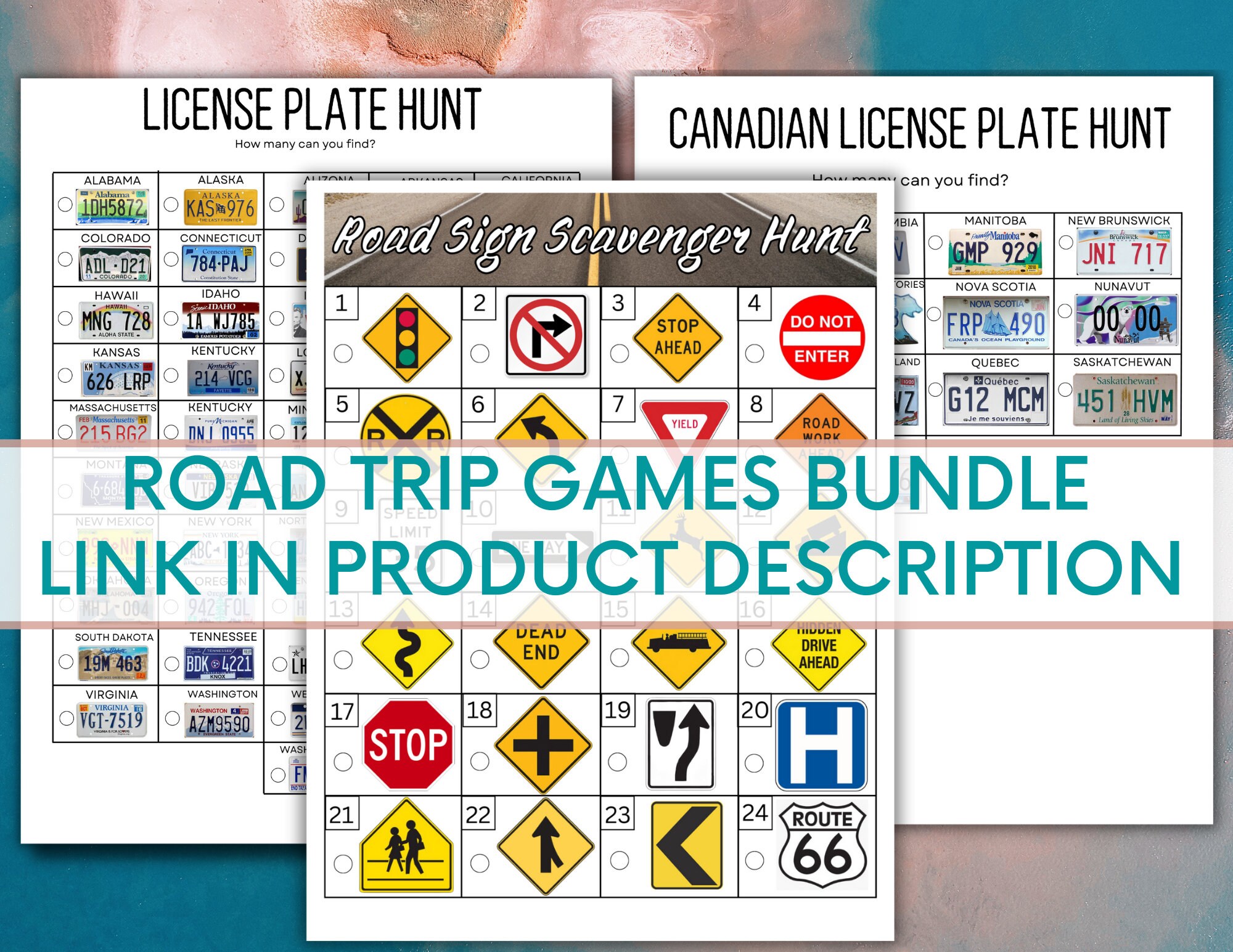 Road Trip Games Bundle - Kids Road Trip Games - Car Games - Family Road ...