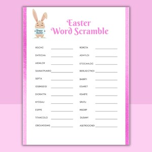 Easter Word Scramble, Easter Games, Easter Games for Families, Easter ...