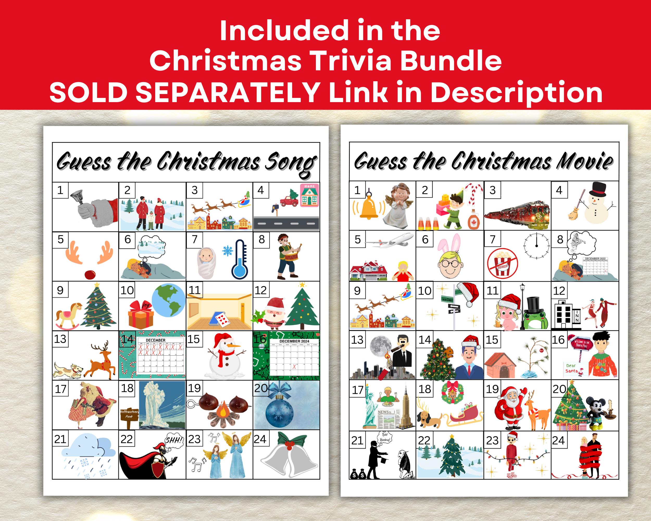 Christmas Song Trivia, Christmas Party Game, Fun Christmas Games ...