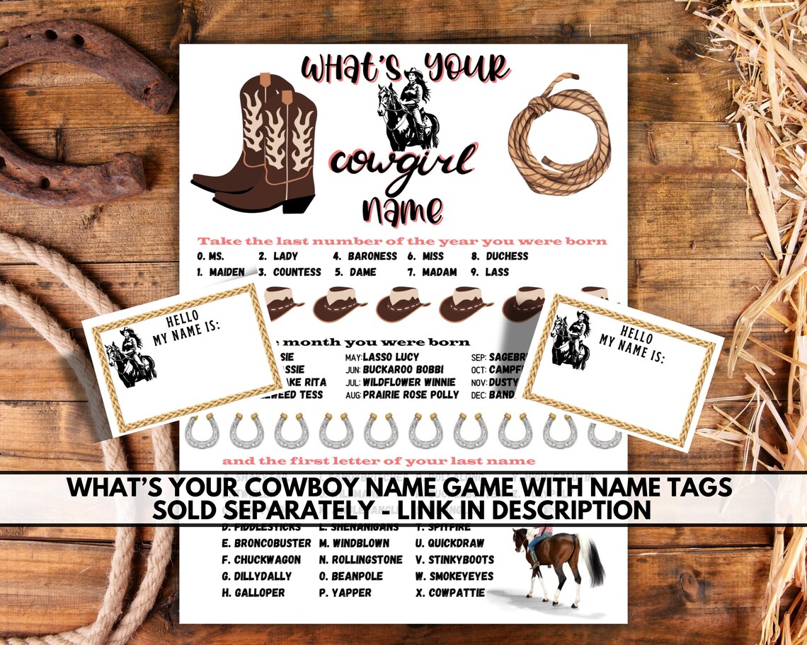 Cowgirl Trivia, Cowgirl Quiz, Cowgirl Facts, Cowgirl Party Game ...