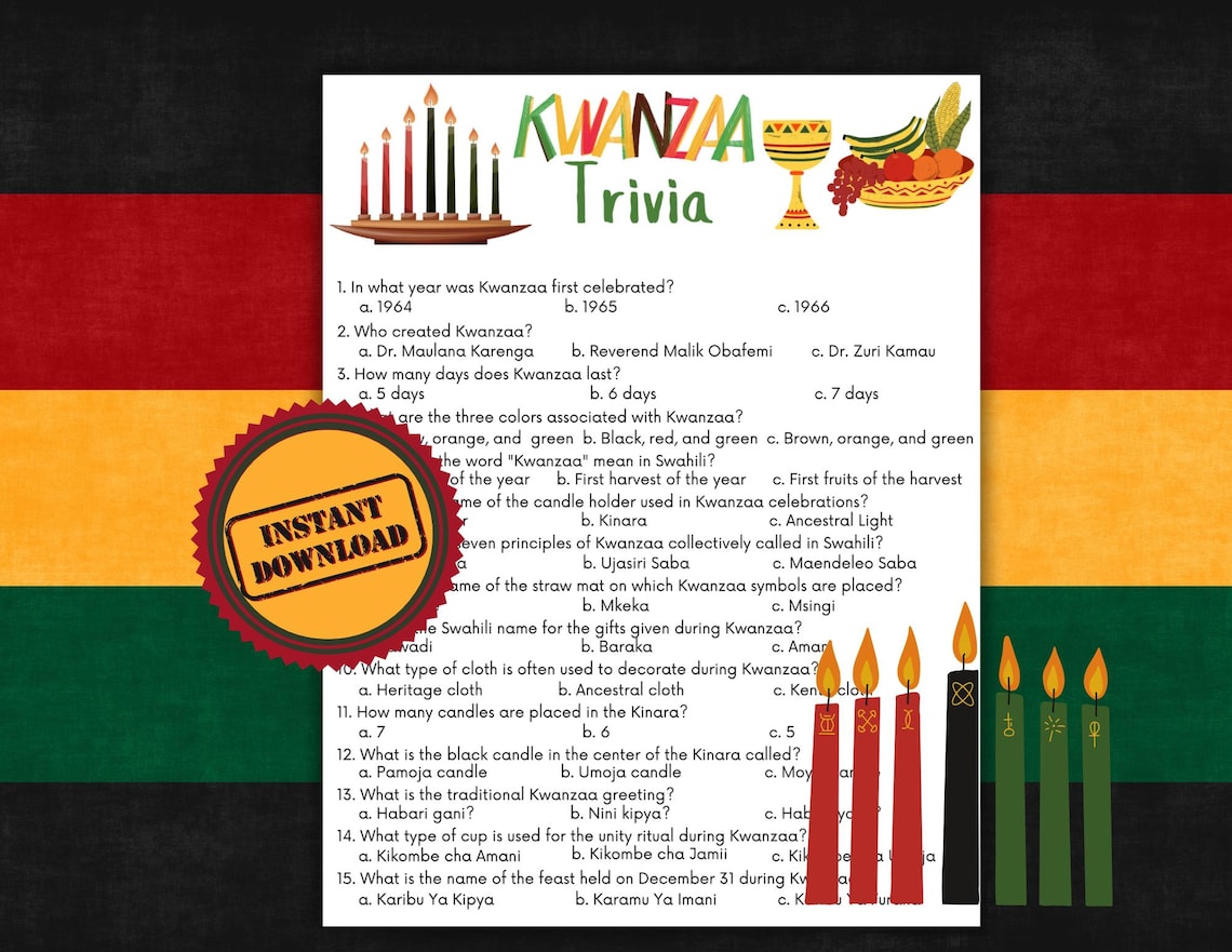 Kwanzaa Trivia, Kwanzaa History Quiz, Kwanzaa Facts and History ...