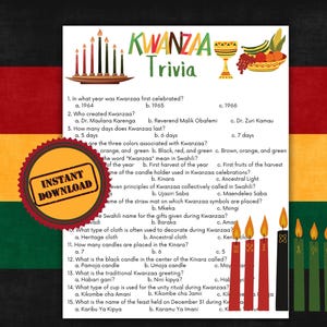 Kwanzaa Trivia, Kwanzaa History Quiz, Kwanzaa Facts and History ...