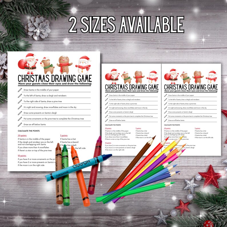 Christmas Drawing Game, Christmas Drawing Challenge, Christmas Game for ...