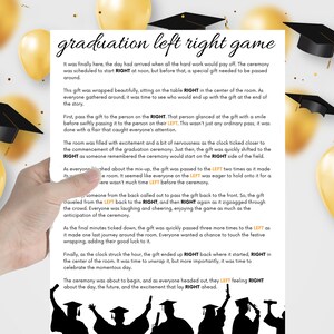 Graduation Left Right Game, Graduation Pass the Gift, 2025 Graduation ...