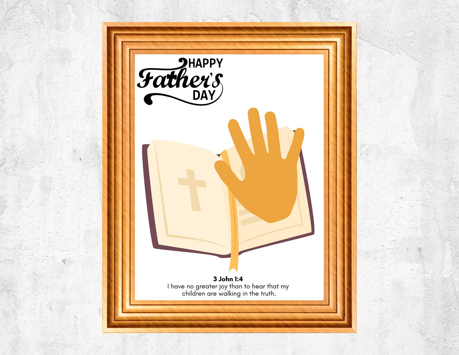 Bible Verse Father's Day Craft, Father's Day Handprint Craft, Sunday ...
