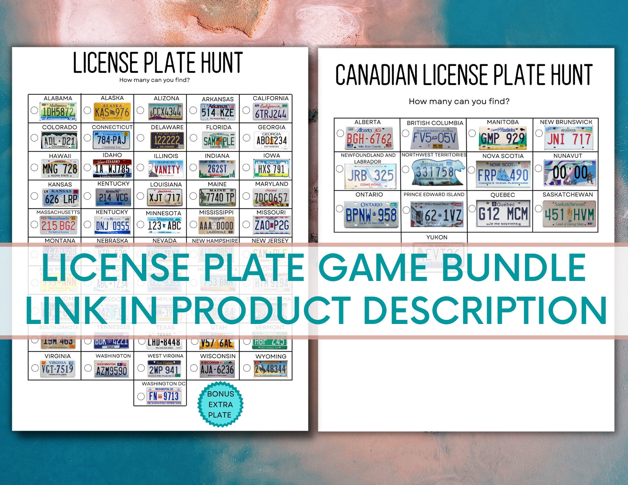 Canadian License Plate Game Canada License Plate Game - Etsy