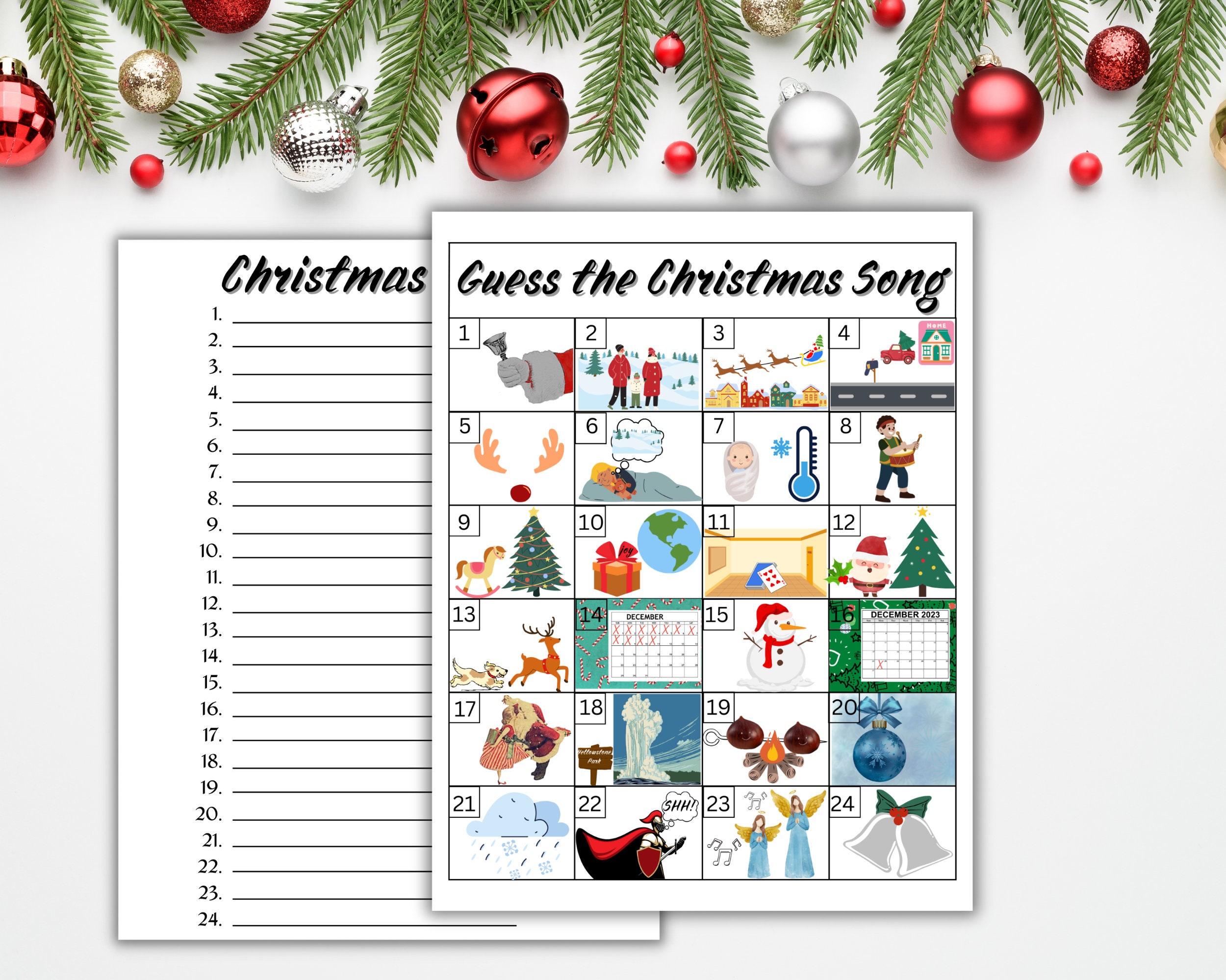 Christmas Song Trivia, Christmas Party Game, Fun Christmas Games ...