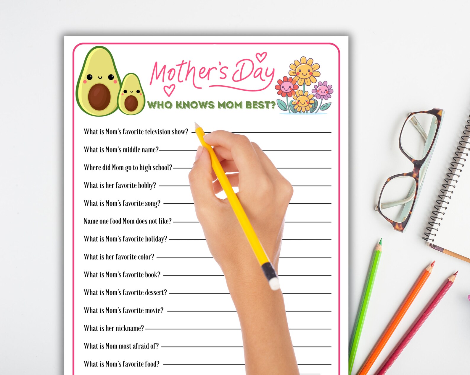 Who Knows Mom Best, Mother's Day Quiz, Mothers Day Games, Games for Mom ...