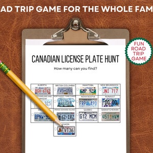Canada Road Trip Games Bundle, Canada License Plate Game, Canada Road ...