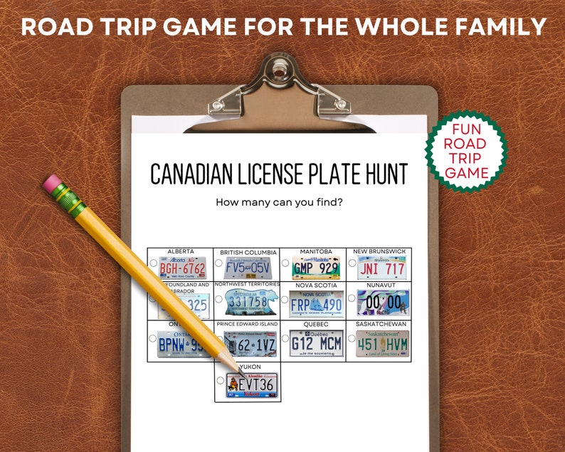 Canada Road Trip Games Bundle, Canada License Plate Game, Canada Road ...