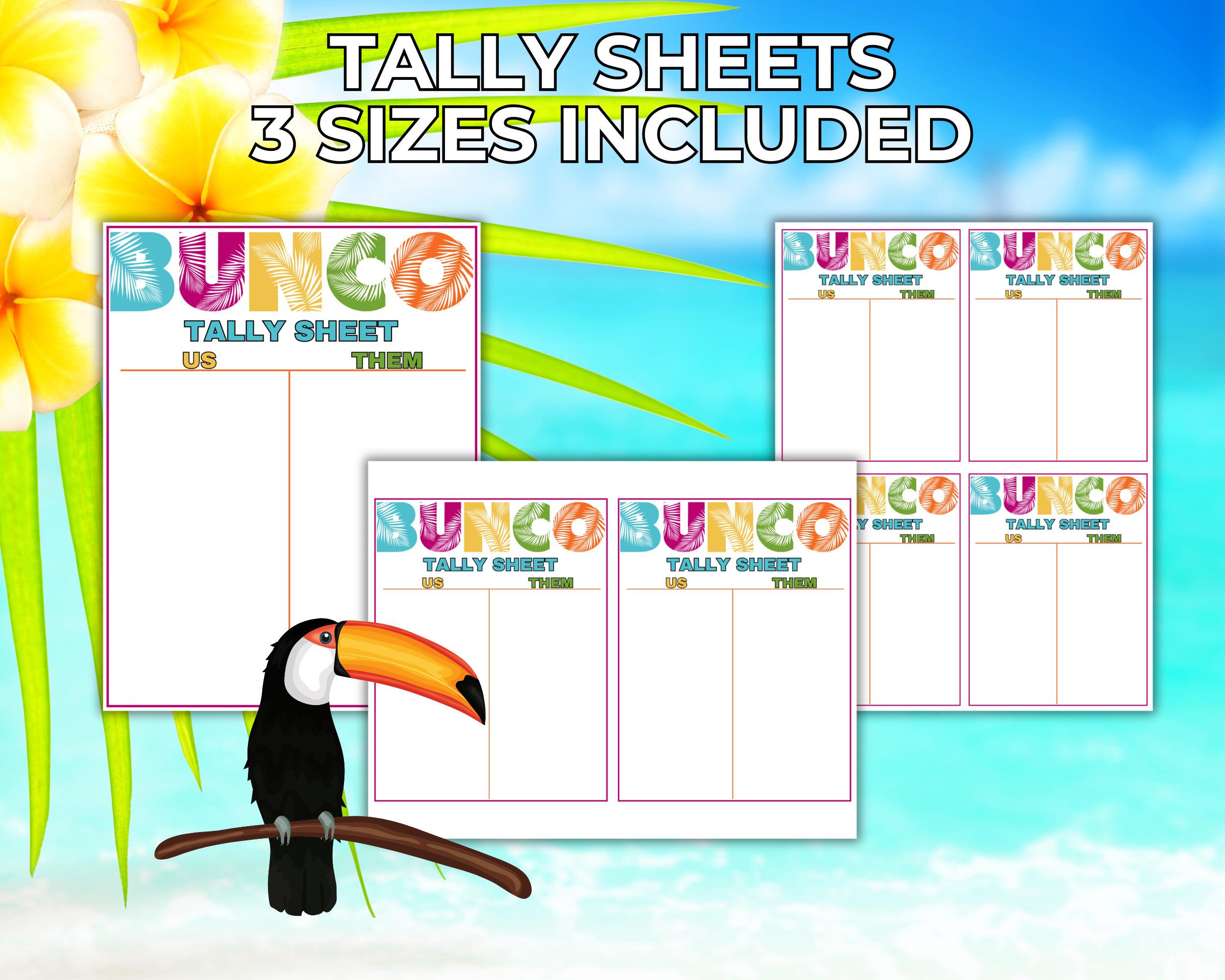 Luau Bunco Game, Hawaiian Party Game, Tropical Dice Game, Beach Theme ...