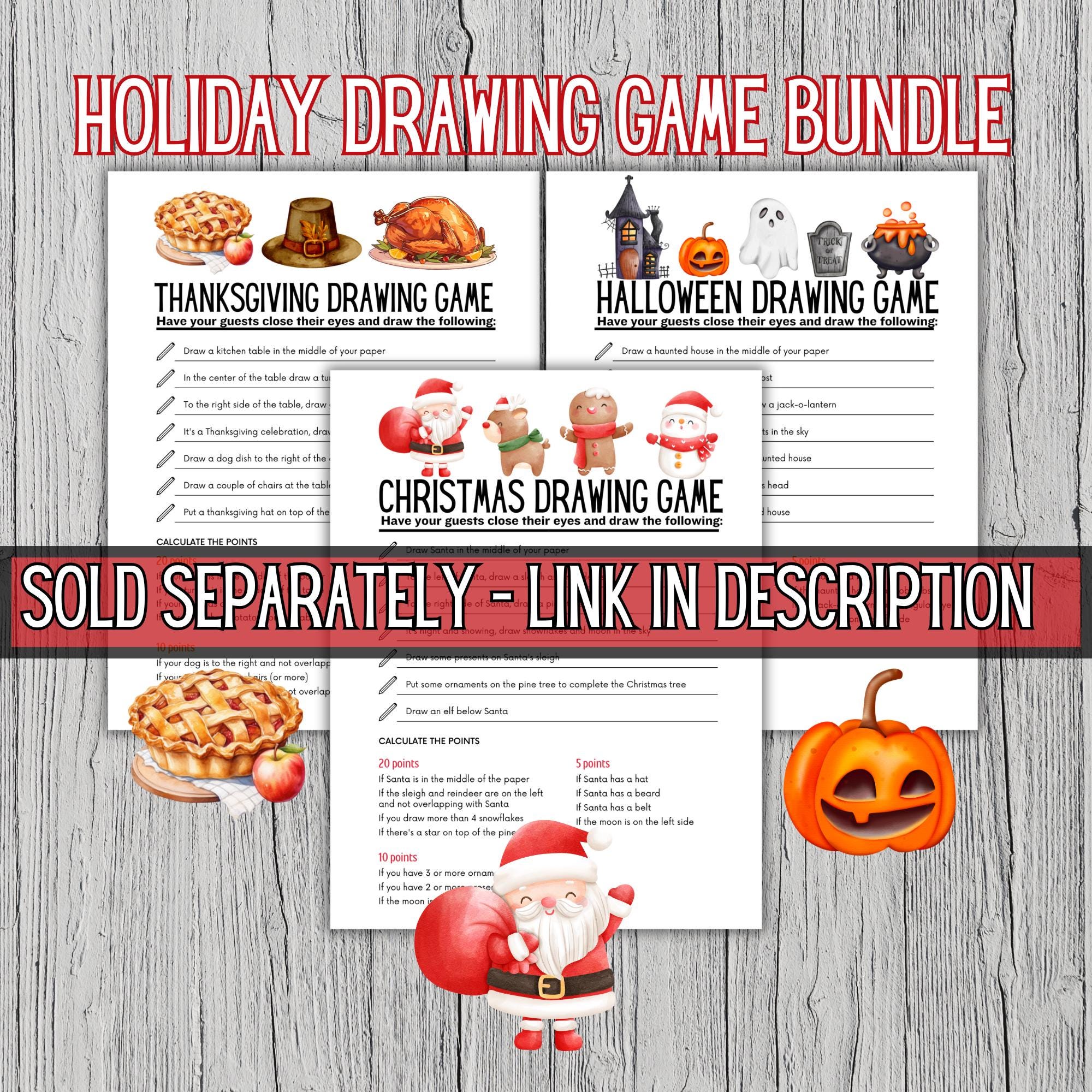Halloween Drawing Game, Halloween Party Game, Halloween Art Game ...