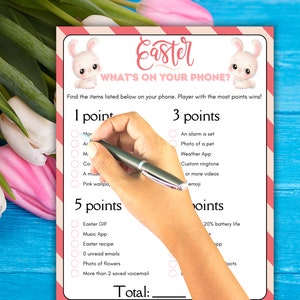Easter What's on Your Phone, Easter Games, Easter Printable Game ...