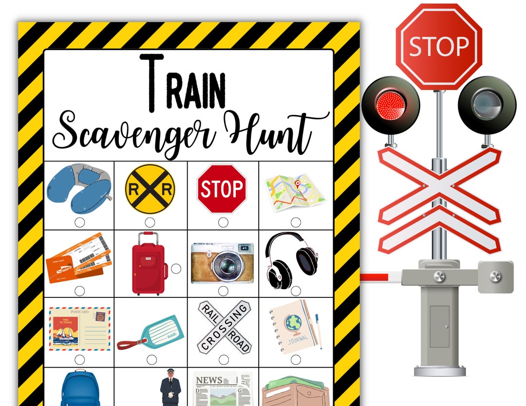 Game for Train Travel, Train Game, Train Scavenger Hunt, Train Travel ...