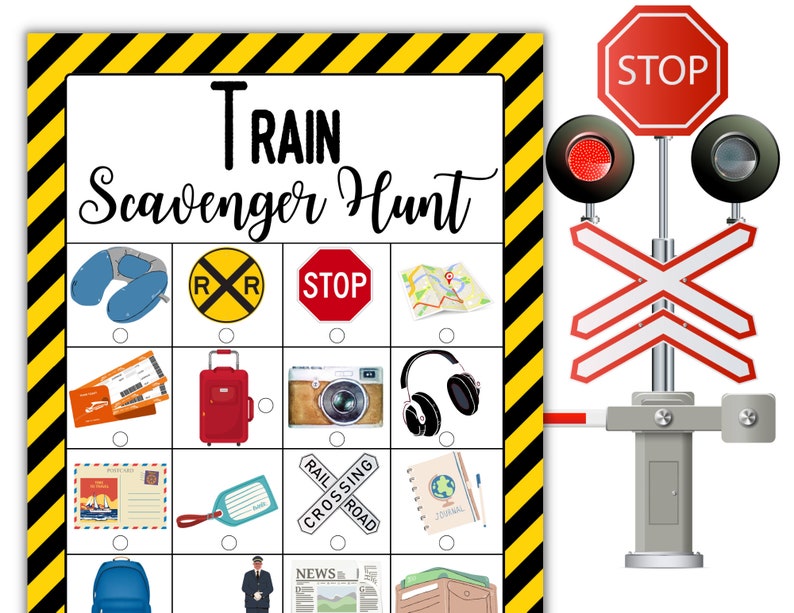 Game for Train Travel, Train Game, Train Scavenger Hunt, Train Travel ...