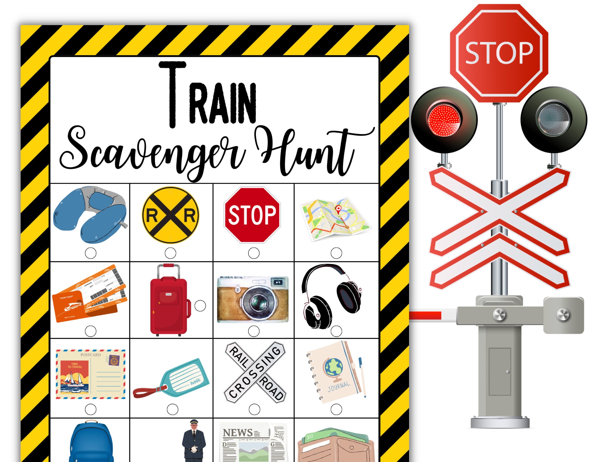 Game for Train Travel, Train Game, Train Scavenger Hunt, Train Travel ...