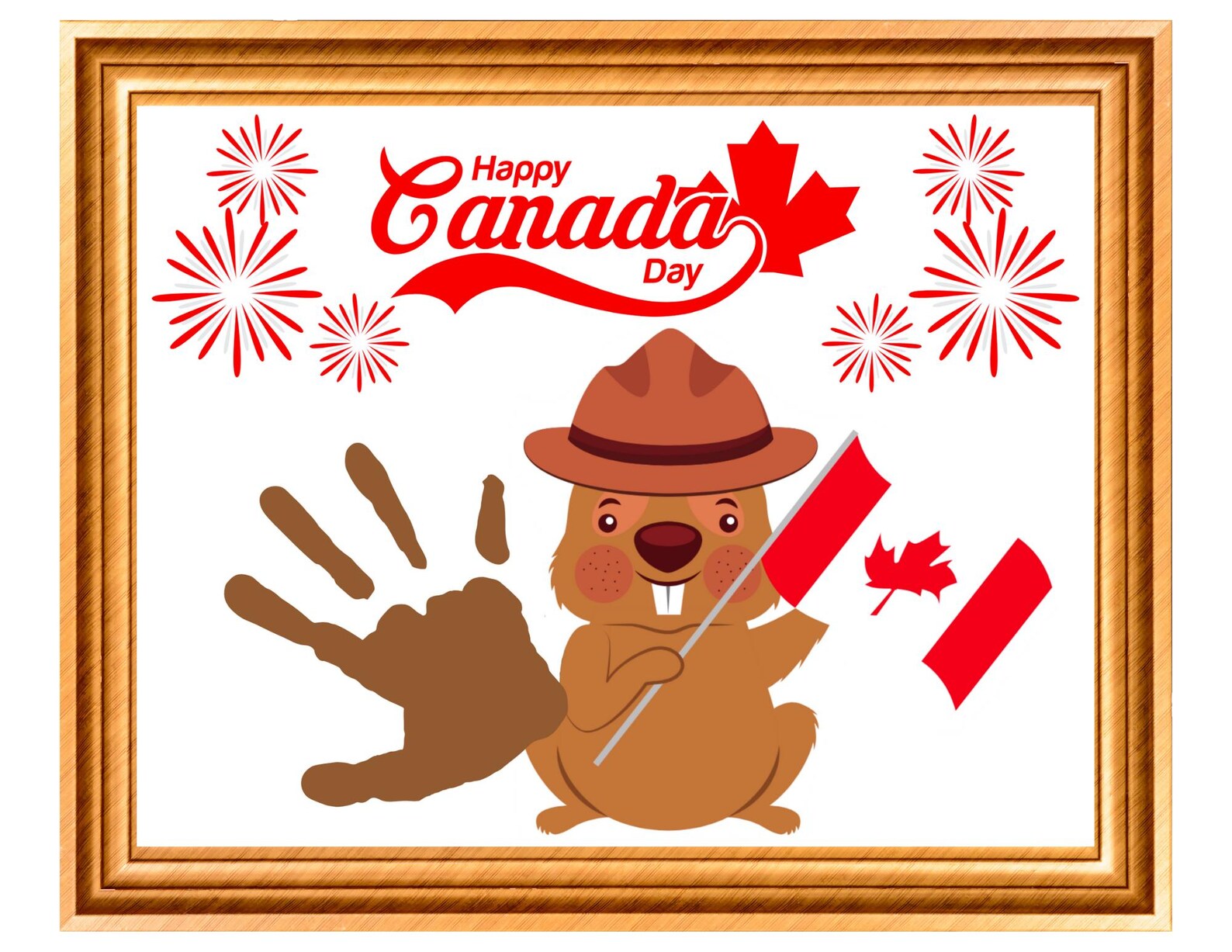 Canada Day Handprint Craft, Kids Canada Day Activity, DIY Canada Day ...