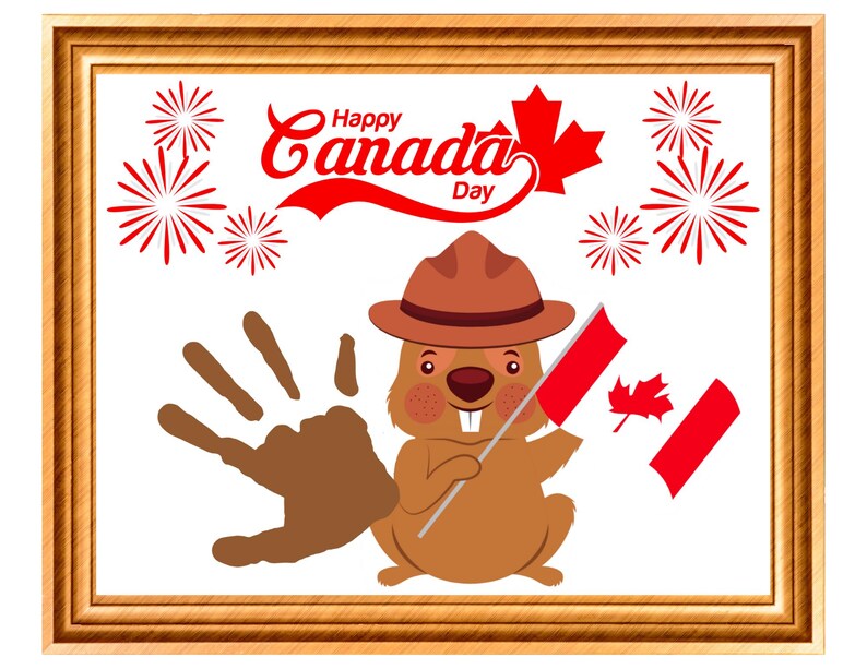 Canada Day Handprint Craft, Kids Canada Day Activity, DIY Canada Day ...