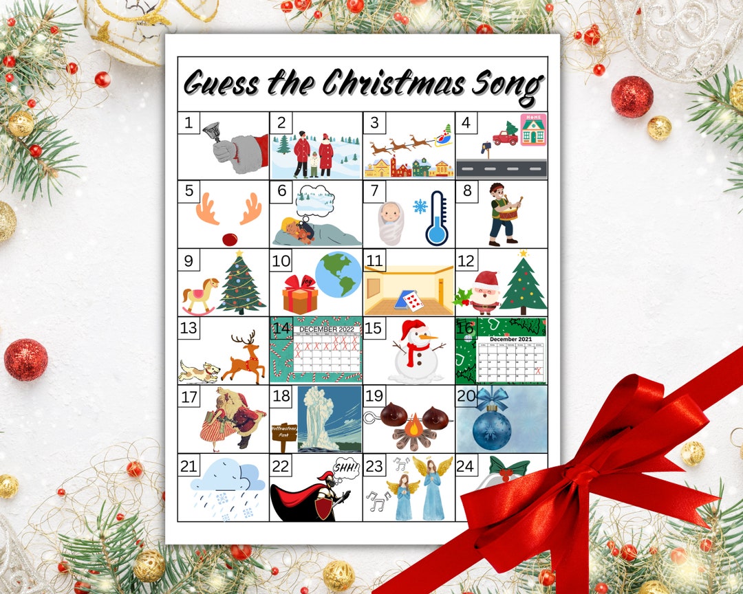 Christmas Song Trivia, Christmas Party Game, Fun Christmas Games ...