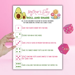 Mother's Day Roll and Share, Mother's Day Dice Game, Mothers Day Games ...