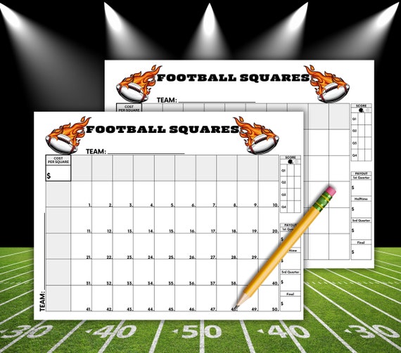 Printable Office Nfl Pool Sheet Football Squares Pool Free Downloads