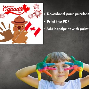 Canada Day Handprint Craft, Kids Canada Day Activity, DIY Canada Day ...