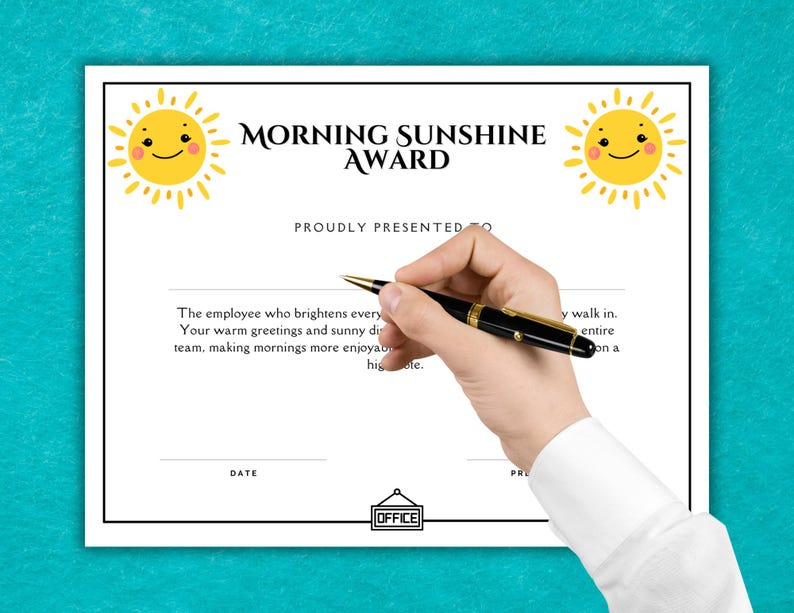 Fun Employee Appreciation Printable Awards, Fun Employee Recognition ...