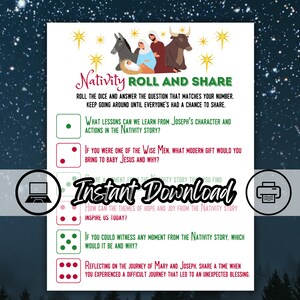 Nativity Roll and Share, Nativity Dice Game, Nativity Story Game ...
