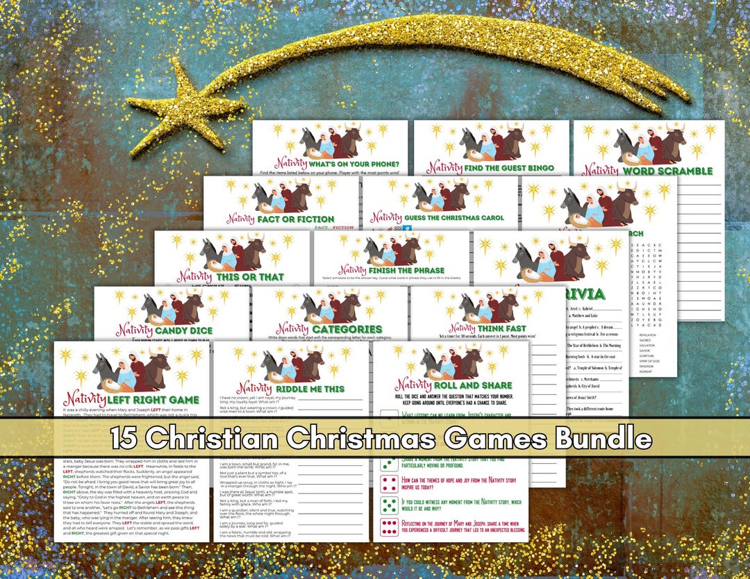 Christian Christmas Games Bundle, Nativity Games, Bible Christmas Games ...
