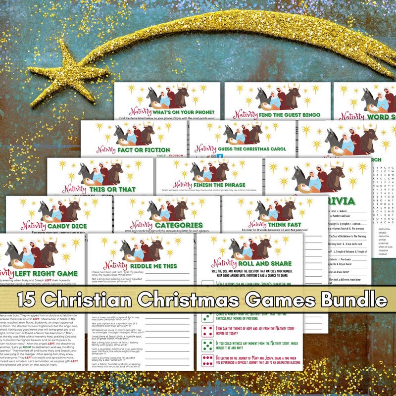 Christian Christmas Games - Etsy