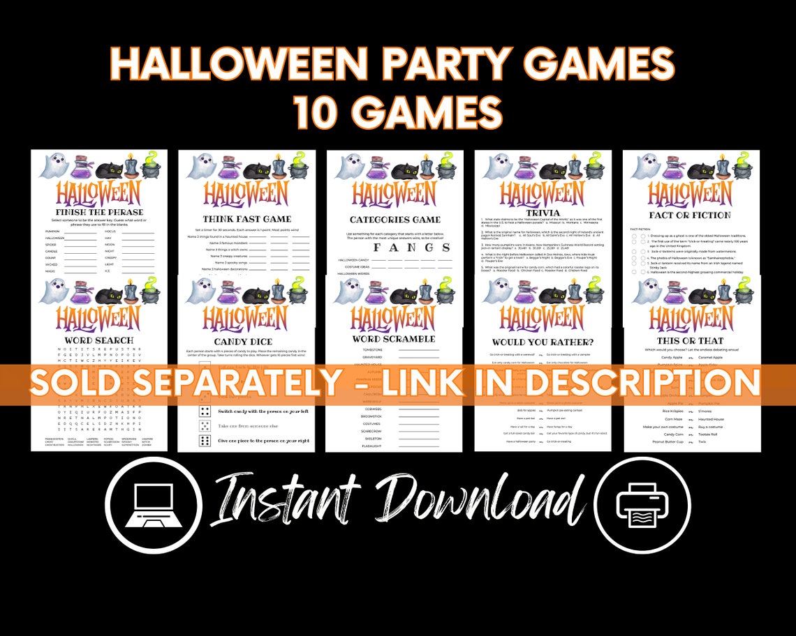 Halloween Drawing Game, Halloween Party Game, Halloween Art Game ...