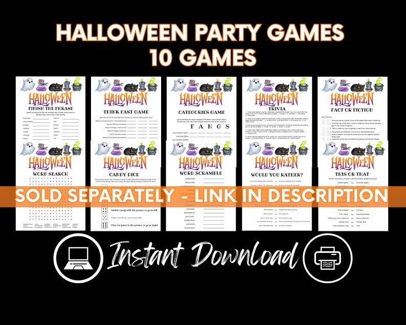Halloween Drawing Game, Halloween Party Game, Halloween Art Game ...