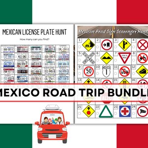 Mexico Road Trip Games Bundle - Mexico License Plate Game - Kids Games ...