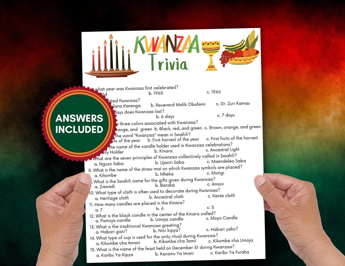 Kwanzaa Trivia, Kwanzaa History Quiz, Kwanzaa Facts and History ...