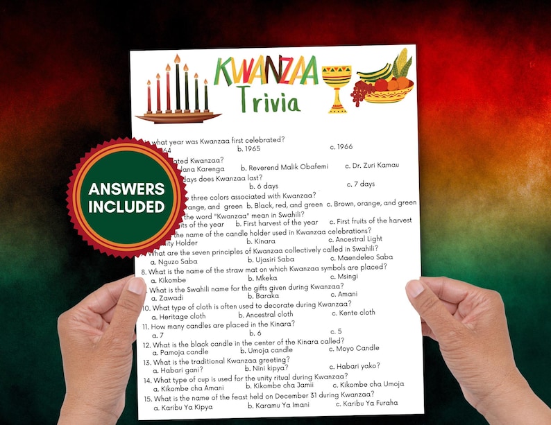 Kwanzaa Trivia, Kwanzaa History Quiz, Kwanzaa Facts and History ...