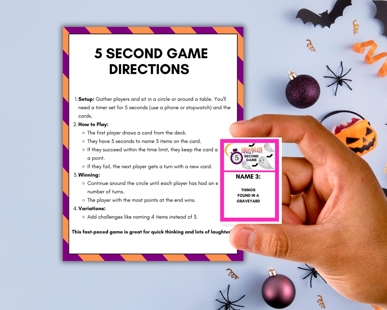Halloween 5 Second Game, Halloween Classroom Game, Halloween Trivia ...