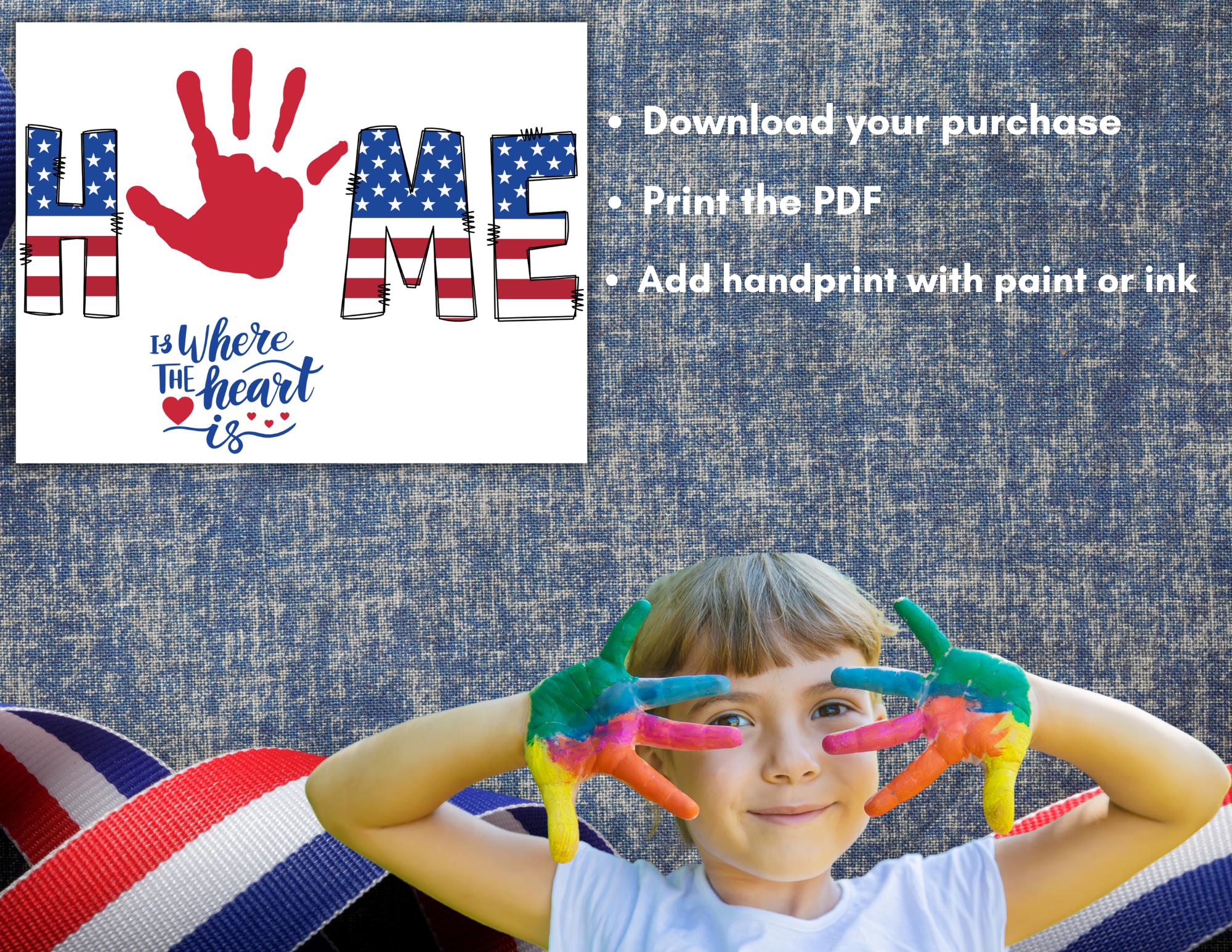 Patriotic Handprint Crafts, USA Handprint Crafts, Patriotic Preschool ...