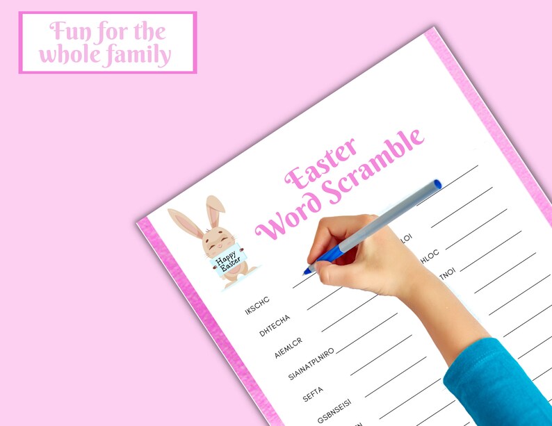 Easter Word Scramble, Easter Games, Easter Games for Families, Easter ...