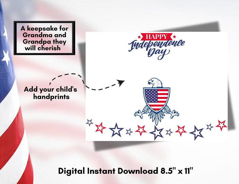 Patriotic Handprint Crafts, USA Handprint Crafts, Patriotic Preschool ...