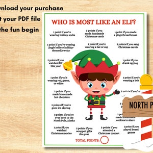 Christmas Icebreaker Game, Elf Game, Holiday Office Party Game, Holiday ...