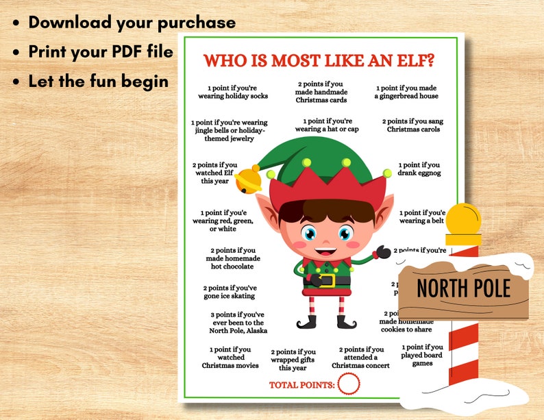 Christmas Icebreaker Game, Elf Game, Holiday Office Party Game, Holiday ...