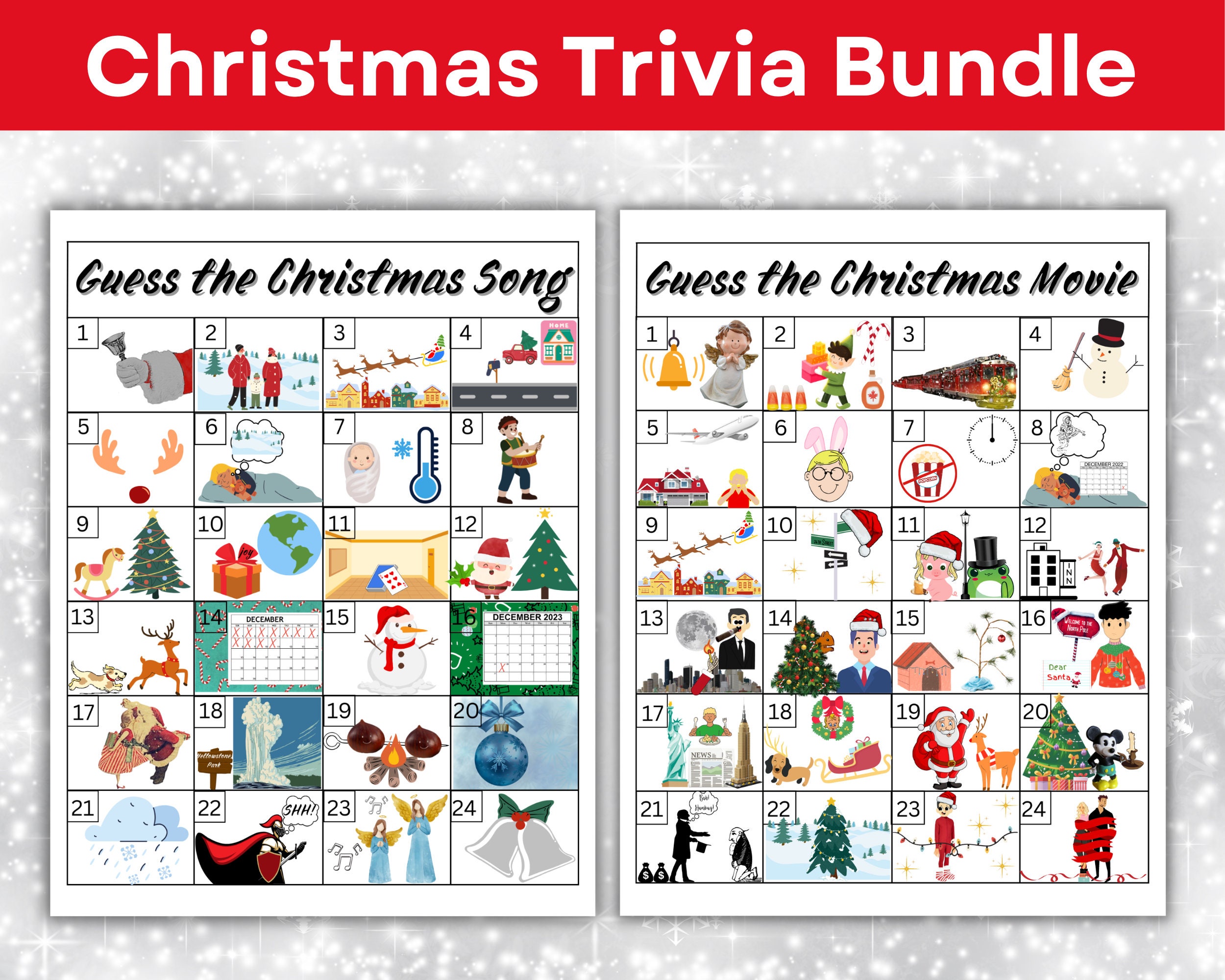 Christmas Trivia Bundle, Holiday Trivia, Christmas Song Game, Work ...