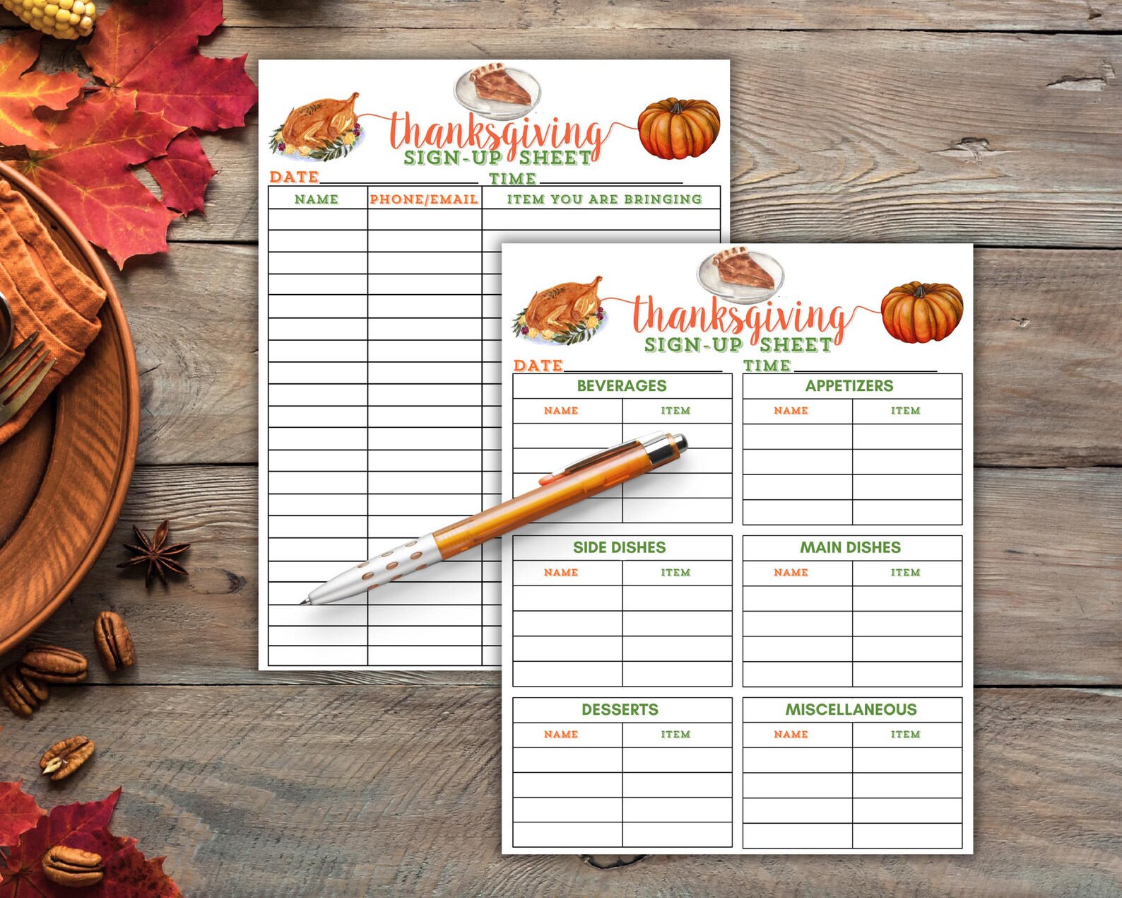 Thanksgiving Potluck Sign up Sheet, Thanksgiving Potluck, Potluck Sign ...