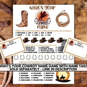 Cowboy Trivia, Cowboy Quiz, Cowboy Facts, Cowboy Party Game, Western ...