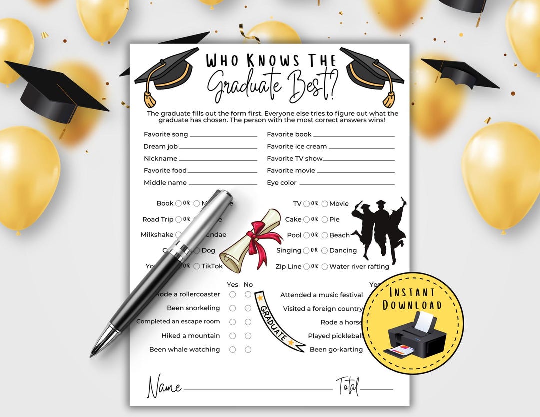 Who Knows the Graduate Best, 2026 Graduation Games, Class of 2026 ...