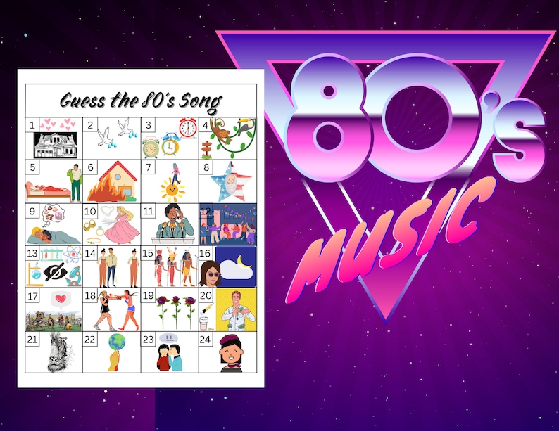 80s Music Trivia 80s Song Trivia 80s Trivia Game 80s - Etsy