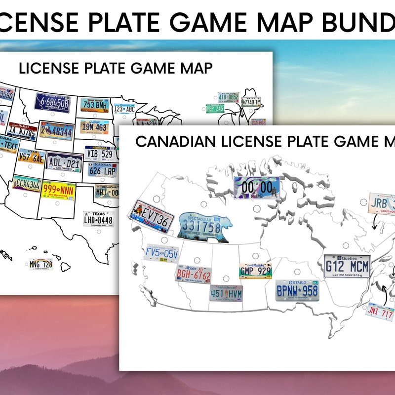 License Plate Map - Etsy