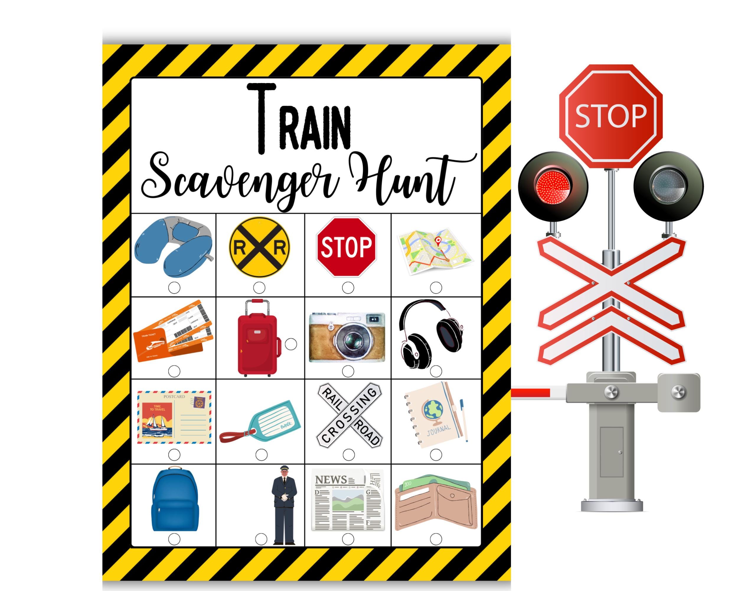 Train Scavenger Hunt Game, Family Travel Activity, Game for Train ...