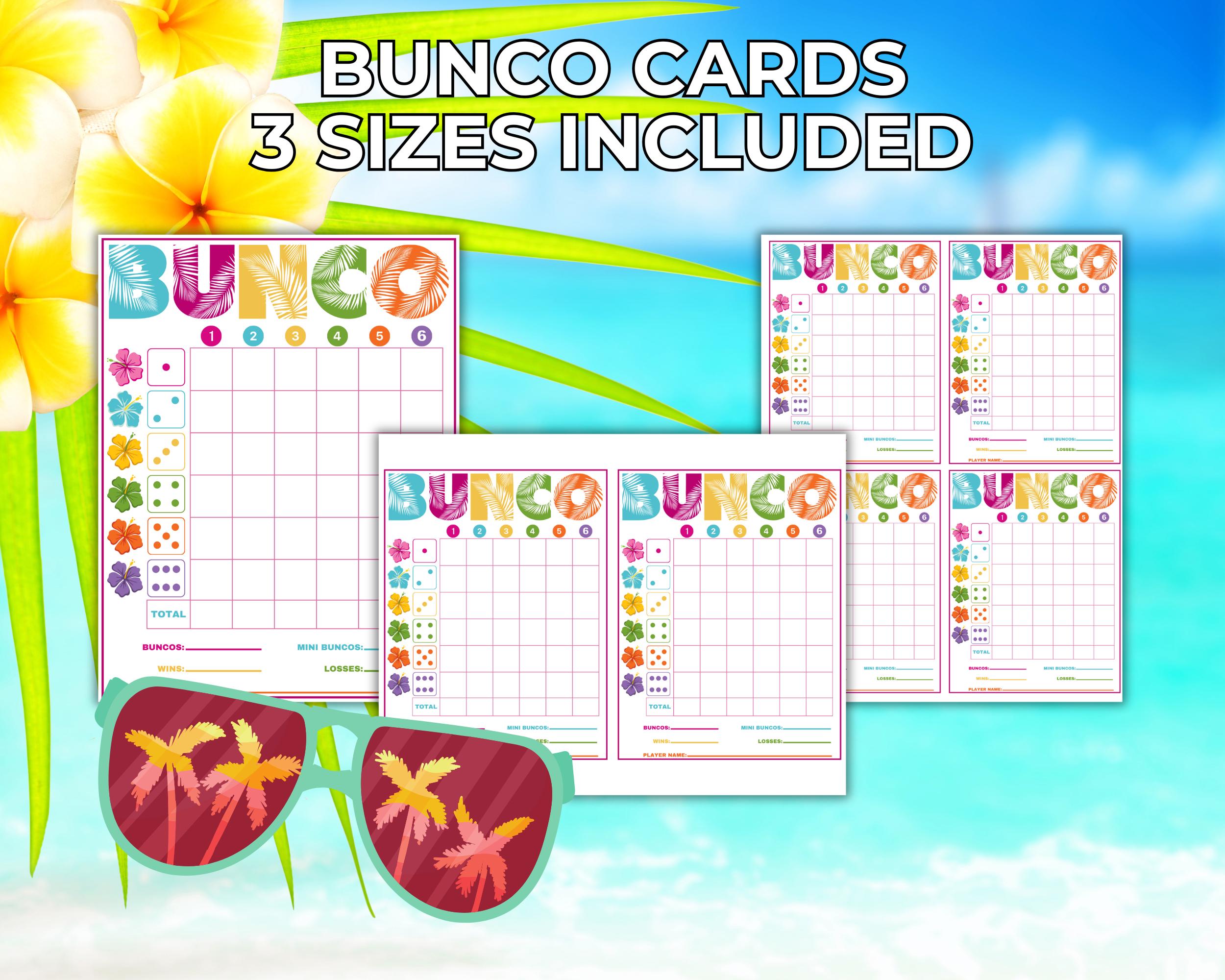 Luau Bunco Game, Hawaiian Party Game, Tropical Dice Game, Beach Theme ...